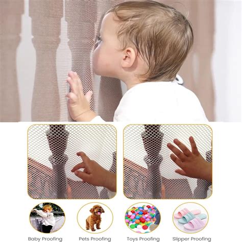 Предпазна мрежа за деца Jeswo Найлон 3 м Бяла Emag Bg