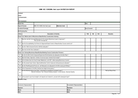 005 Dbm Bc Sdbc Mix Seal Layer Inspection Report Pdf Asphalt