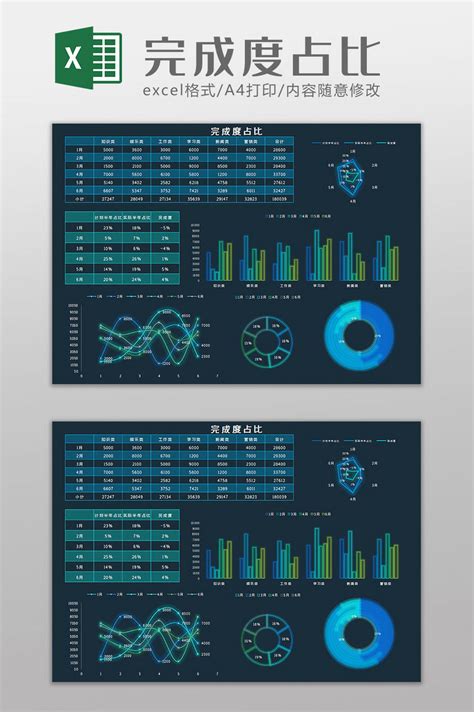 Proportion Of Completion Degree Technology Style Excel Template Xls Excel Free Download Pikbest