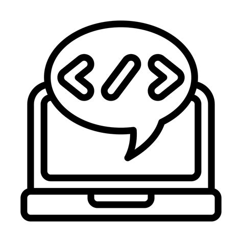 Coding Line Icon 25675201 Vector Art At Vecteezy