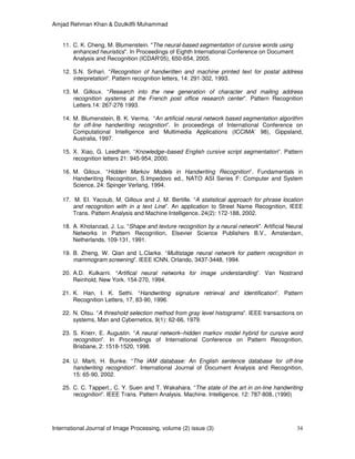 A Simple Segmentation Approach For Unconstrained Cursive Handwritten