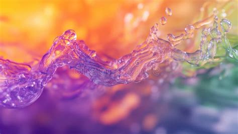 Vibrant Splash Of Water With Colorful Hues Creating An Abstract Visual Effect Stock Illustration