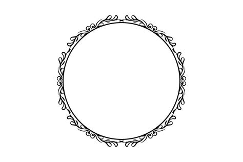 Floral Circle Outline Vector Art Design Graphic By Coxvect Creative Fabrica