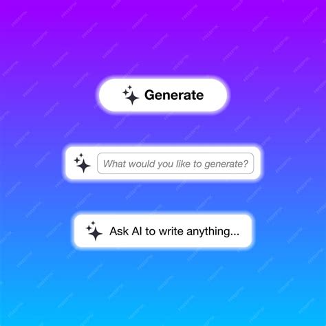 Premium Vector Generate Ai Buttons Template Artificial Intelligence Icon Machine Learning