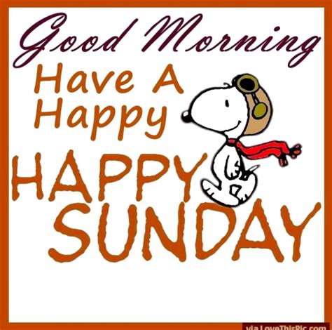 Good Morning Happy Sunday Snoopy Images