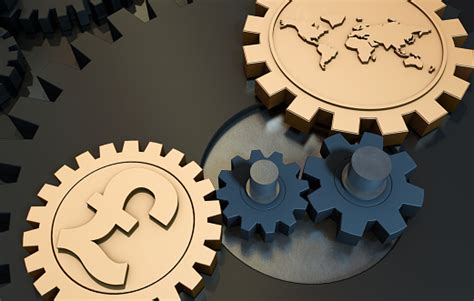 기어 통화 기호 팀워크 및 금융 협력 경제 관계 및 영향 파운드와 세계지도 기어 기계 부분에 대한 스톡 사진 및 기타 이미지 기어 기계 부분 개발 개선 Istock