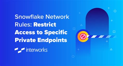 Snowflake Network Rules Restrict Access To Specific Private Endpoints Interworks