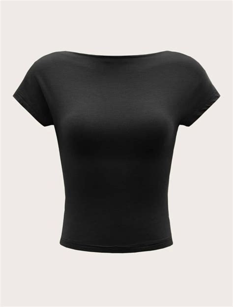 Black Backless Crop Top Womens Fashion Tops Shirts On Carousell