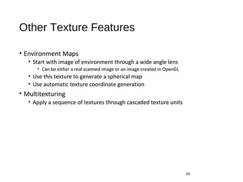 Opengl Texture Mapping Ppt