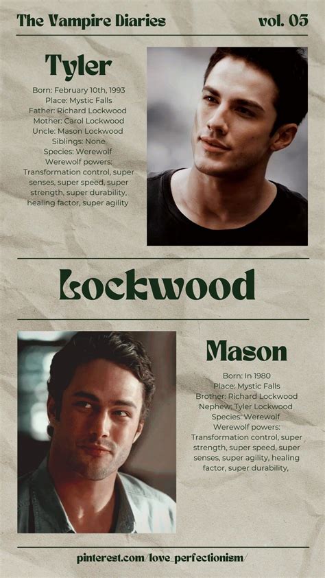 Tvd The Vampire Diaries Tyler Lockwood Mason Lockwood Vampires