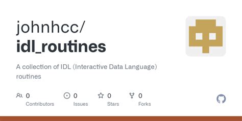 Github Johnhccidlroutines A Collection Of Idl Interactive Data