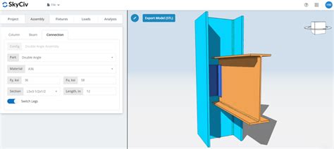 Double Angle Connection Skyciv Engineering