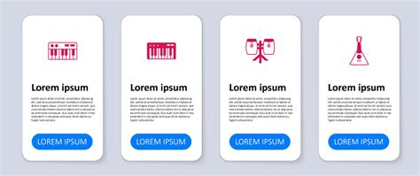 세트 발라이카 콩가 드럼 음악 신디사이저 및 비즈니스 인포그래픽 템플릿입니다 벡터 국가 관광명소에 대한 스톡 벡터 아트 및 기타 이미지 국가 관광명소 기타 현악기