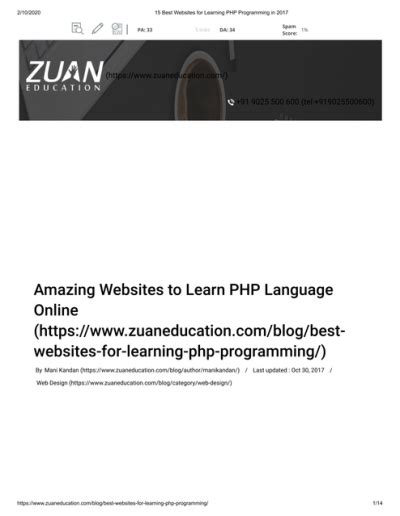 15 Best Websites For Learning Php Programming