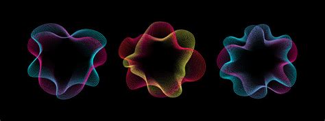 여러 가지 빛깔의 네온 음파 세트입니다 사운드 Doots 라인 방사형 스펙트럼 다채로운 이퀄라이저 배경입니다 음악 포스터와