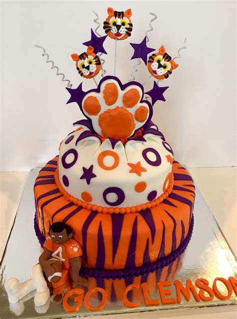 Clemson Cake Tiger Cake Graduation Cakes Clemson