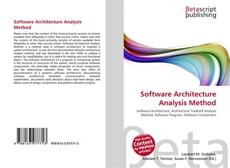 Software Architecture Analysis Method 978 613 3 07771 3 6133077719 9786133077713