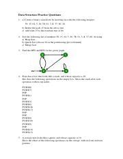 Mastering Data Structures Practice Questions Solutions Course Hero