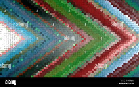 3d Mosaic Rendering Based On An Abstract Angular Composition Consisting