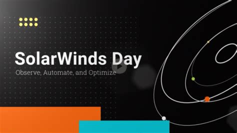 Solarwinds Day Observe Automate And Optimize