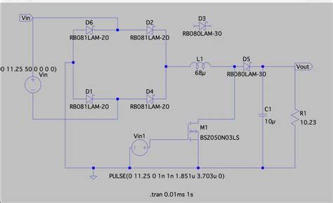 Ac To Dc With A Dc Dc Boost Circuit In Ltspice R Electricalengineering