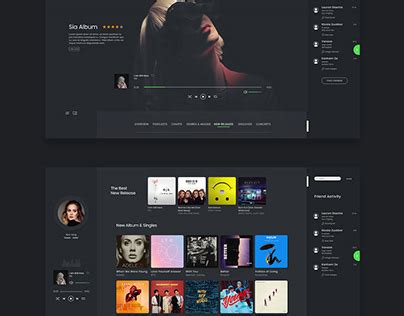 SPOTIFY REDESIGN LAYOUT UI UX WEB Behance