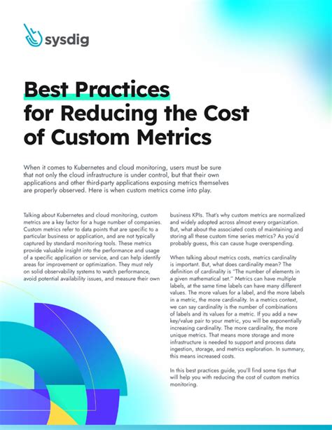 BRIEF Best Practices For Reducing The Cost Of Custom Metrics