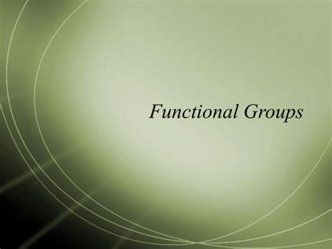 Functional Groups