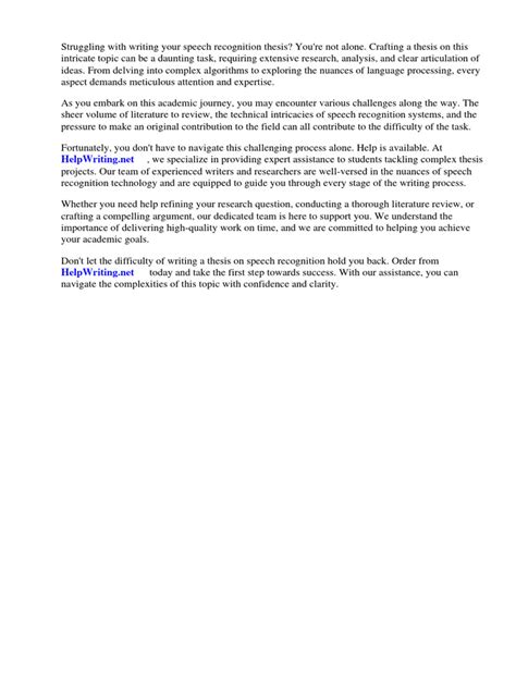 Speech Recognition Thesis Pdf Pdf
