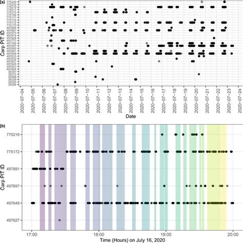 Depiction Of Spatio‐temporal Data Collected With Pit Tag Readers A Download Scientific