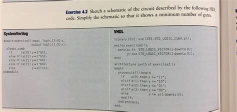 Solved Exercise Sketch A Schematic Of The Circuit Chegg