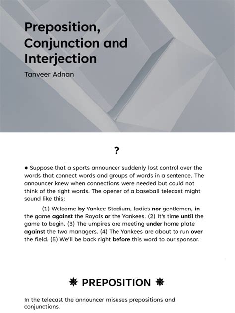 3 Preposition Conjunction Interjection Pdf Adverb Preposition And Postposition