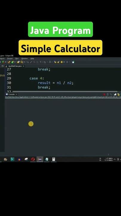 Java Program Simple Calculator In Java Javatutorial Youtube