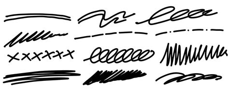 Premium Vector Lines Hand Drawn Marker Line Stroke Underline Set