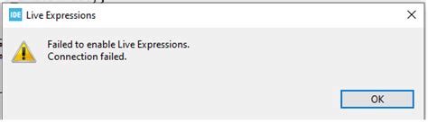 Solved Failed To Enable Live Expressions Connection Fail