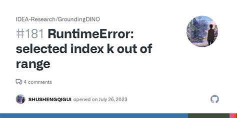Runtimeerror Selected Index K Out Of Range · Issue 181 · Idea