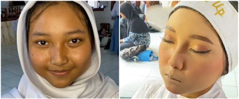 Ujian Praktik Menikah Transformasi Siswi Sma Di Makeup Ala Pengantin Sunda Ini Hasilnya Panen