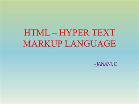 Html Pptpdf Web Design And Html Internet