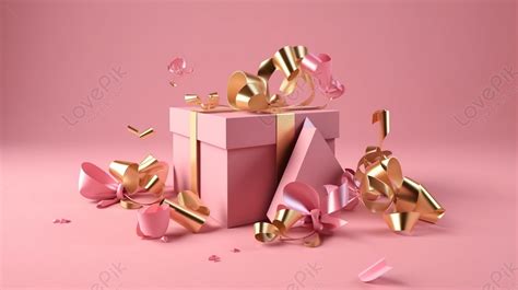 크리스마스와 설날 축하를 위한 축제 핑크 3d 렌더링된 선물 상자와 리본 배경 리스 배경 새해 배경 축제 선물 배경 이미지 Hd 리스 새해 축제 선물 배경 사진
