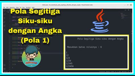 Membuat Pola Segitiga Siku Siku Dengan Angka Di Java YouTube