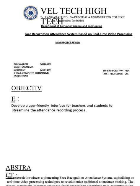 Face Recognition Attendance System Based On Real Time Video Pdf Deep Learning Computer Vision