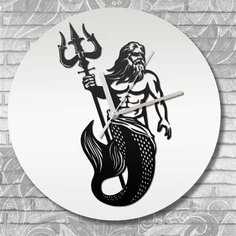 Настенные часы деревянные бесшумные море посейдон 398 купить по низкой цене в интернет