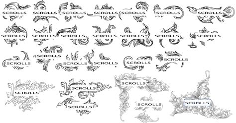 Scroll Pack For Laser Engraving Etsy