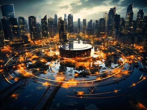 Premium Ai Image A Photo That Shows A Large Circle Intersection In