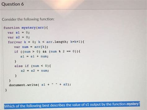 Solved Question 6 Consider The Following Function 0