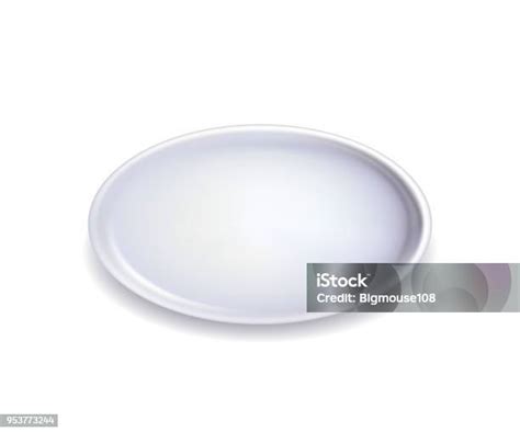현실적인 상세한 3d 템플릿 빈 흰색 음식 격판덮개 벡터 입체 이미지에 대한 스톡 벡터 아트 및 기타 이미지 입체 이미지 접시 짧은 머리 Istock
