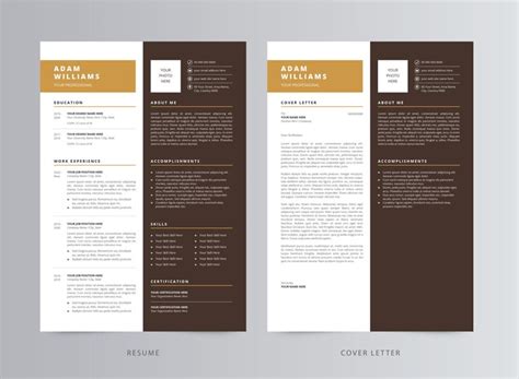 Premium Vector Professional Resume Or Cv And Cover Letter Template