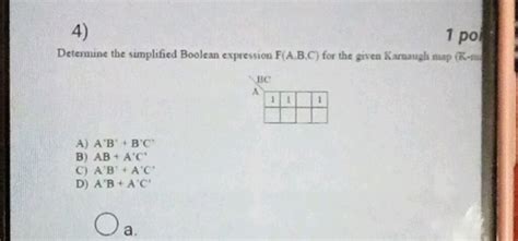 4 Determine The Simplified Boolean Expression Studyx
