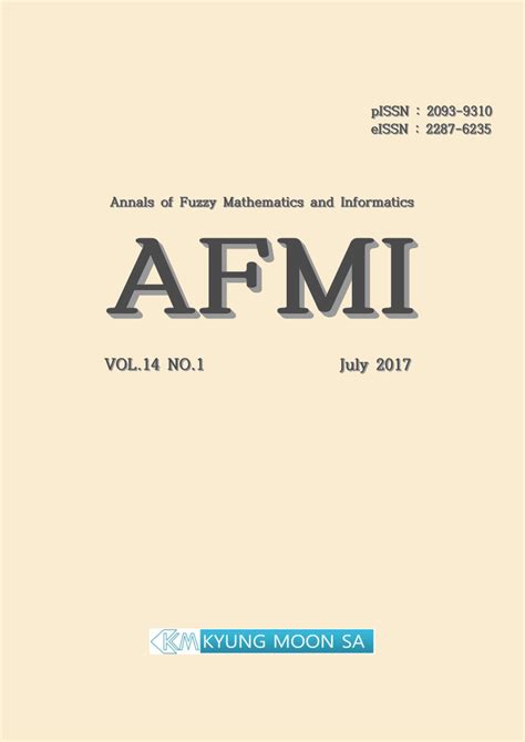 Pdf Annals Of Fuzzy Mathematics And Informatics Vol 14 2017