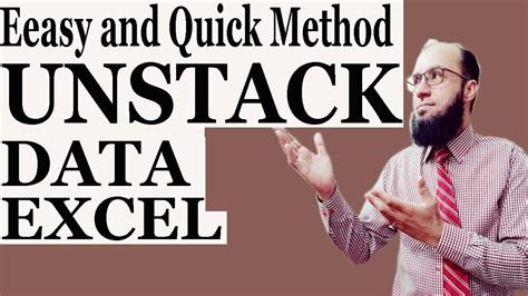Easy And Quick Excel Trick To Unstack Data From Rows To Columns And